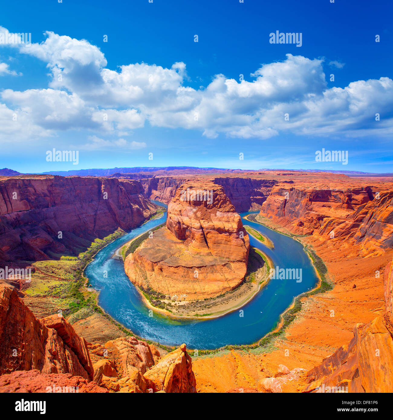 Arizona Horseshoe Bend meander of Colorado River in Glen Canyon Stock ...