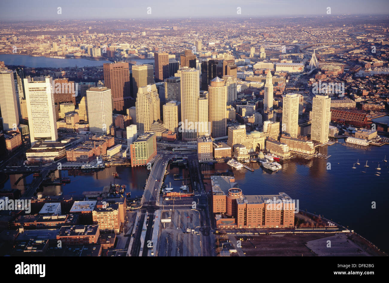 View of boston skyline from south boston hi-res stock photography and ...