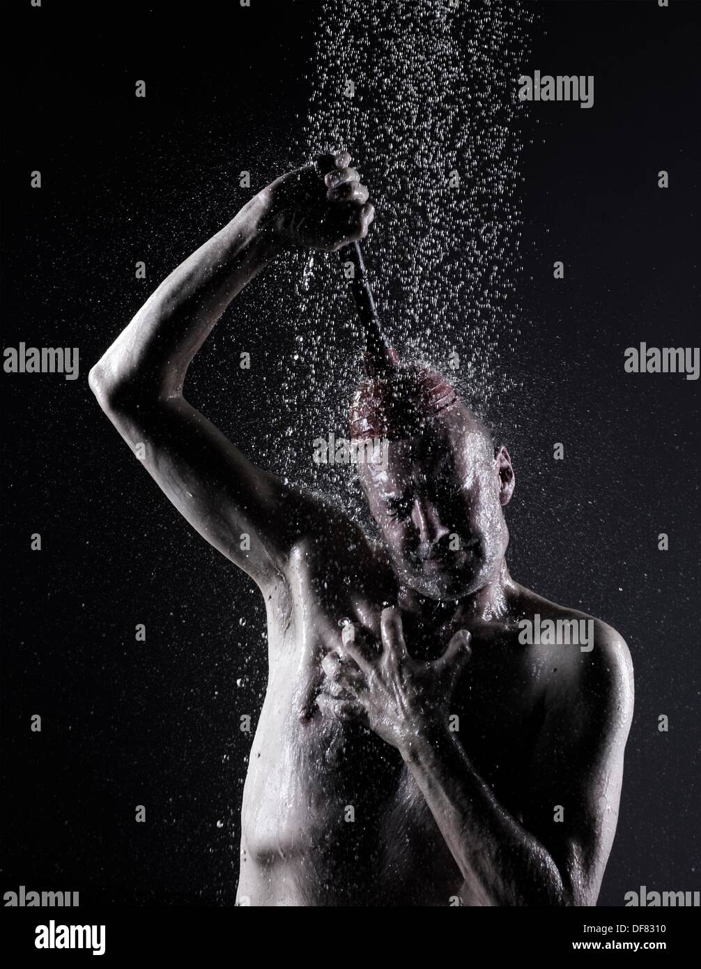 Man takes a shower hi-res stock photography and images - Alamy