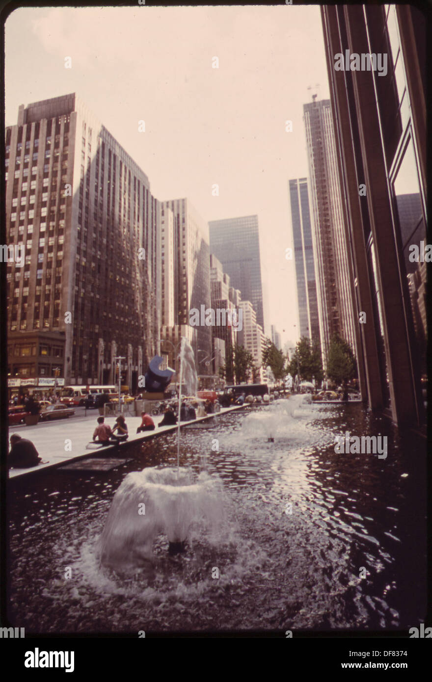 This image shows the 6th Avenue side of Rockefeller Center, showcasing ...