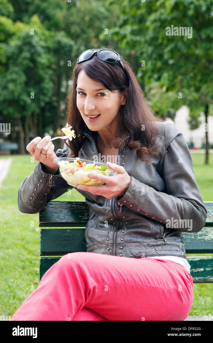 Woman eating vegetables not fruits hi-res stock photography and images ...