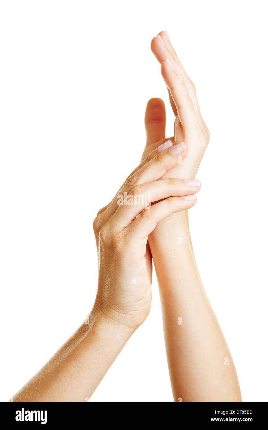 Using two hands hi-res stock photography and images - Alamy