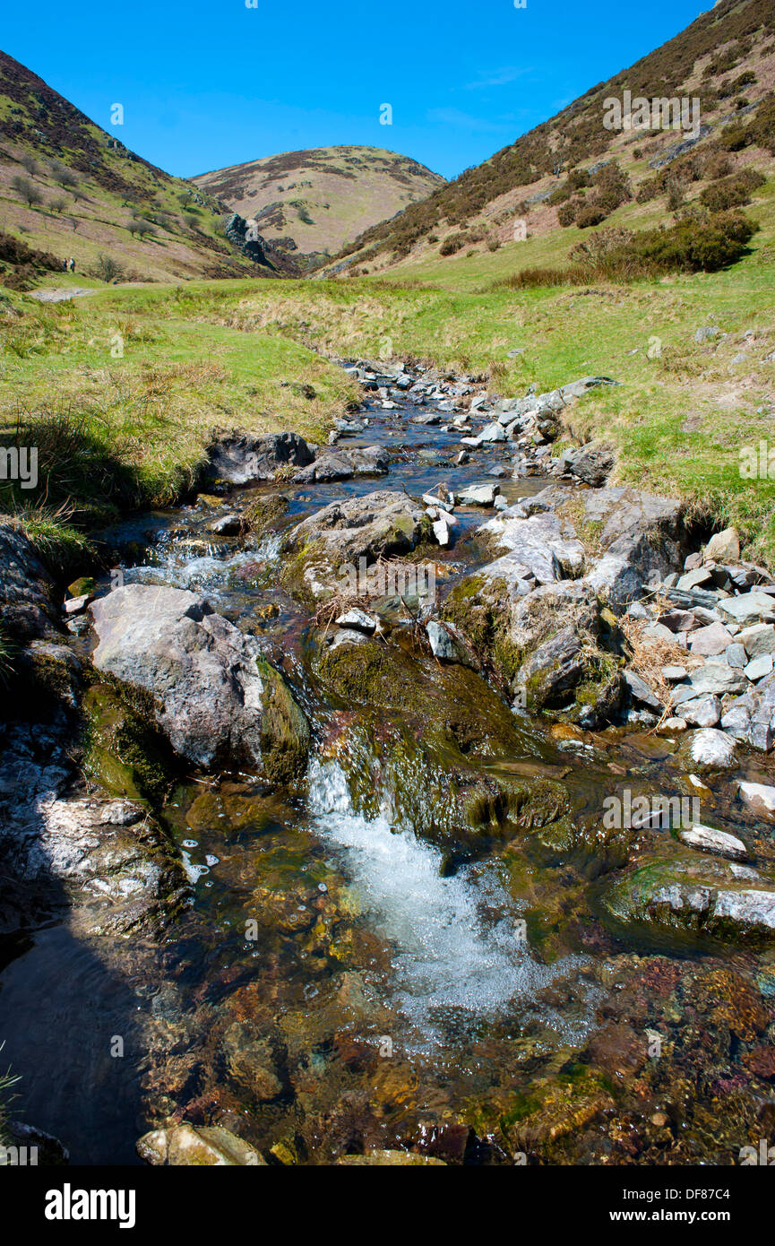 Stream running through Carding Mill Valley, Long Mynd, Church Stretton ...