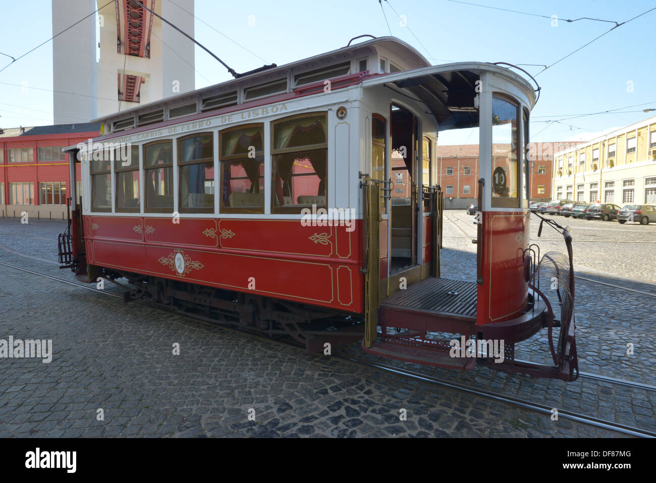 A Victorian tram in Lisbon Stock Photo - Alamy