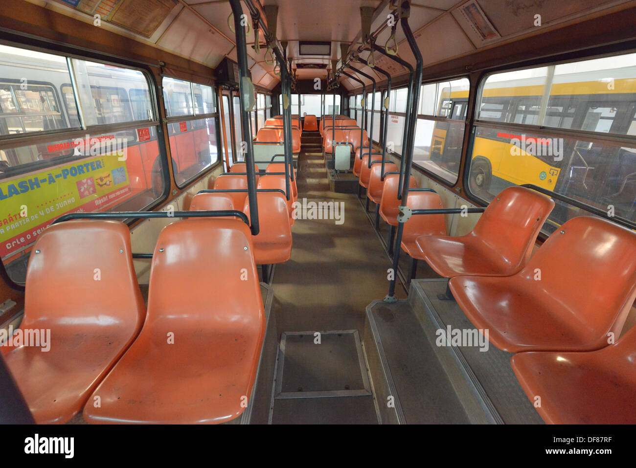 Bus seating at a museum in Lisbon Stock Photo - Alamy