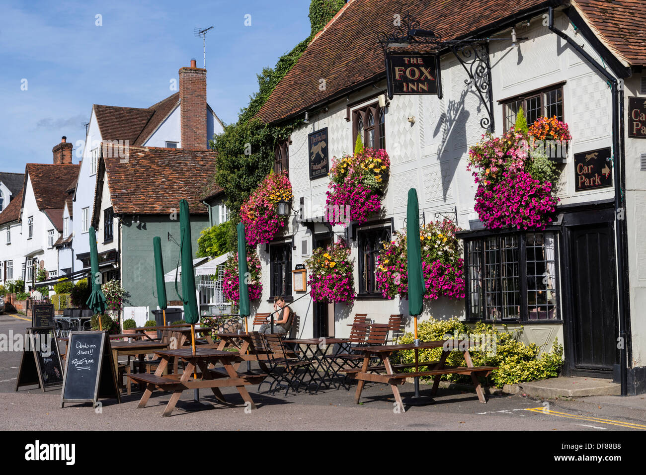finchingfield quaint village essex england uk gb Stock Photo - Alamy