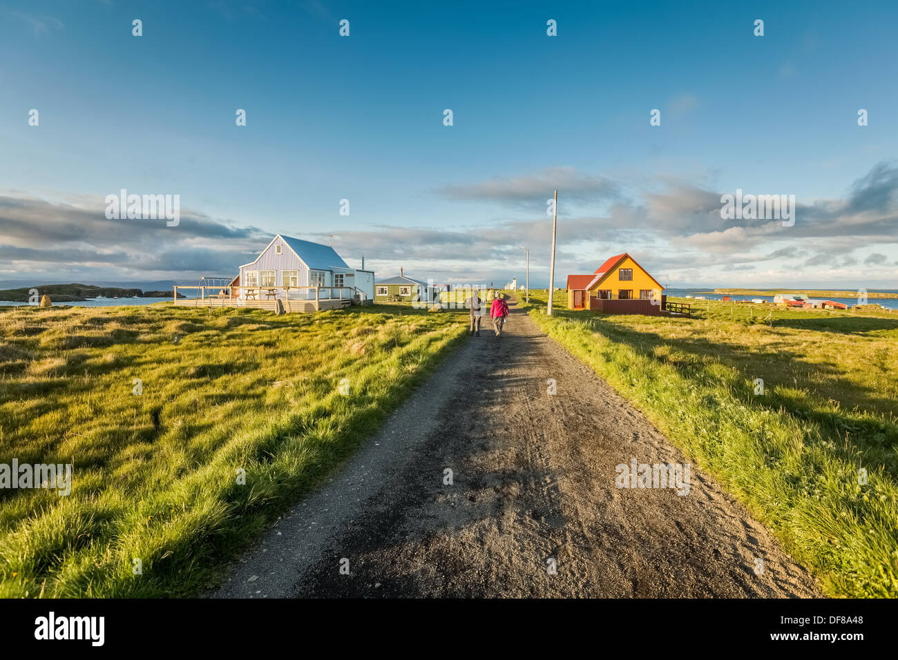 Flatey island is a small island in Breidafjordur Western Iceland ...