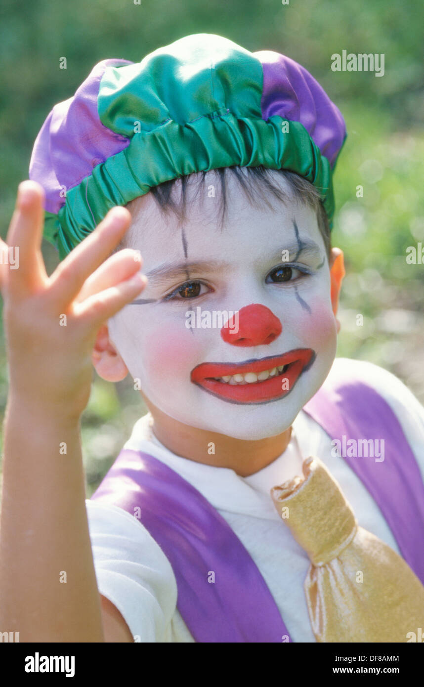 Boy and clown hi-res stock photography and images - Alamy