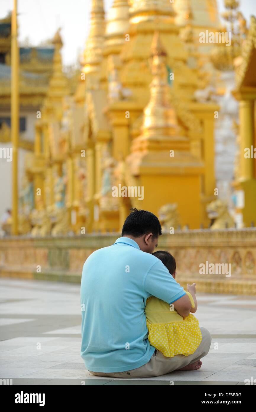 Myanmar Father And Daughter High Resolution Stock Photography and ...