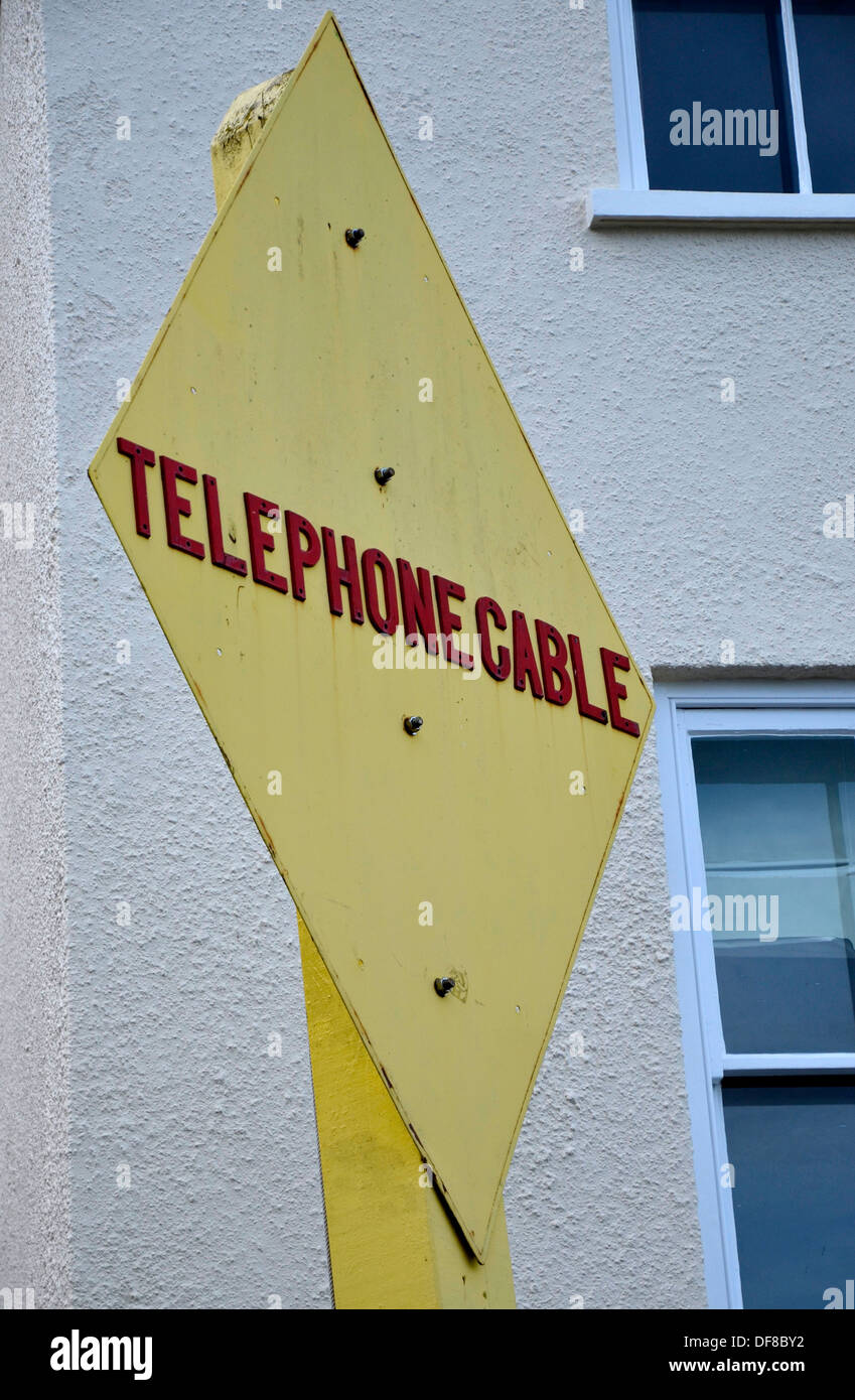 Cable telephone sign hi-res stock photography and images - Alamy