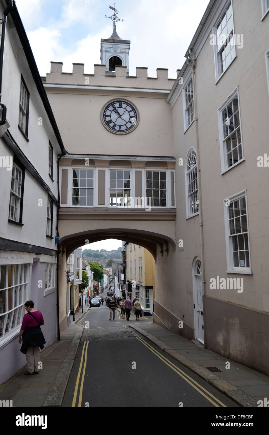 The High Street in Totnes, Devon Stock Photo - Alamy