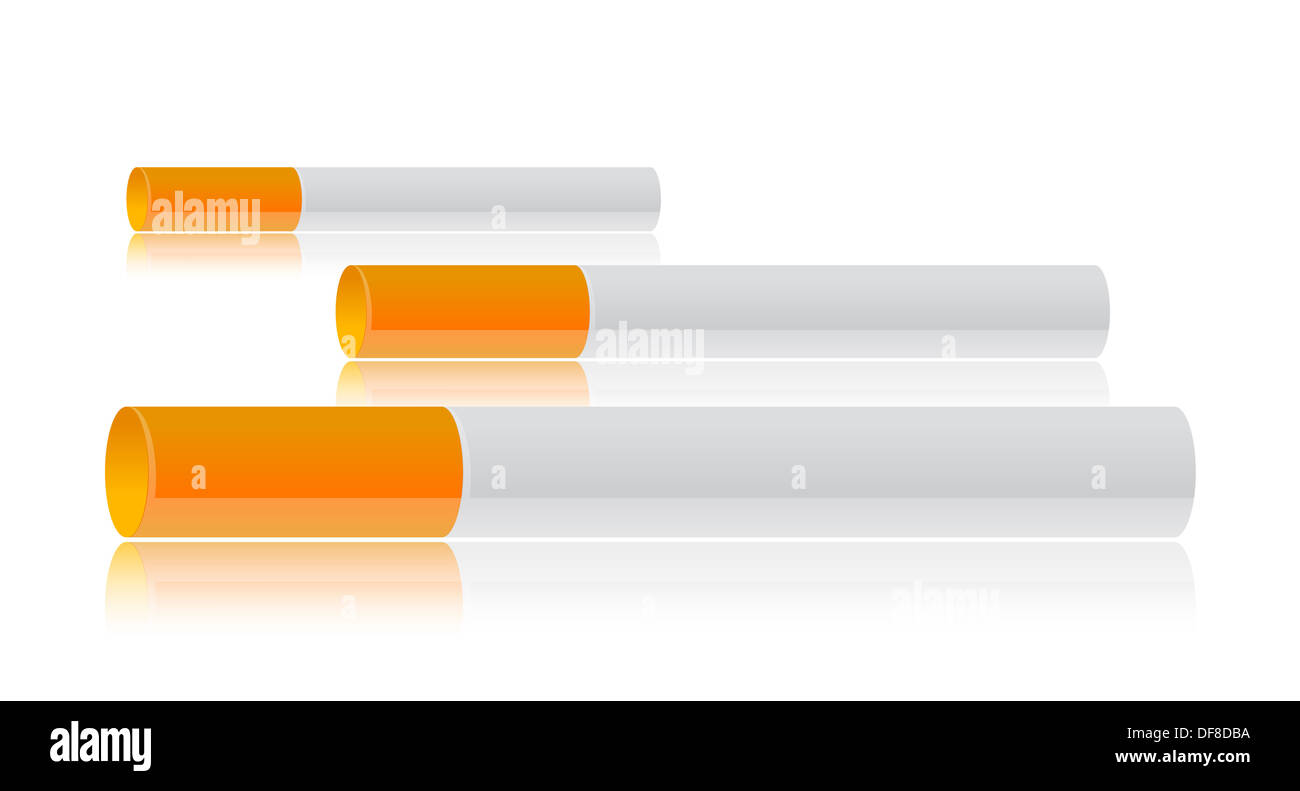 Three cigarettes illustration design on a white background Stock Photo ...