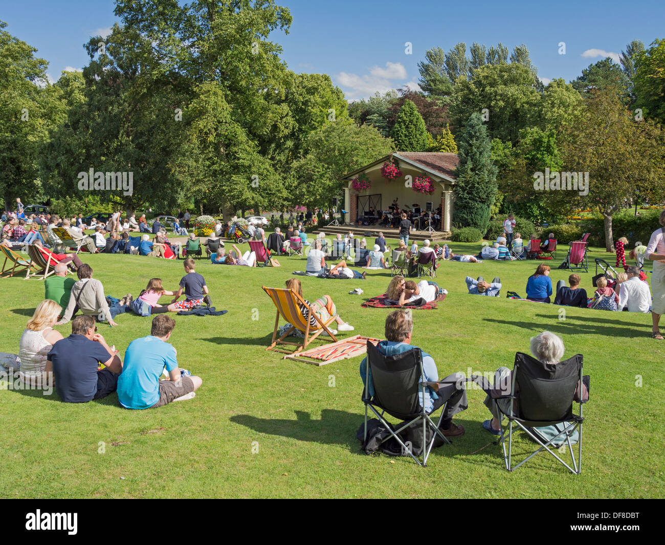 Sunday Band concert in Valley Gardens Harrogate Yorkshire UK Stock ...