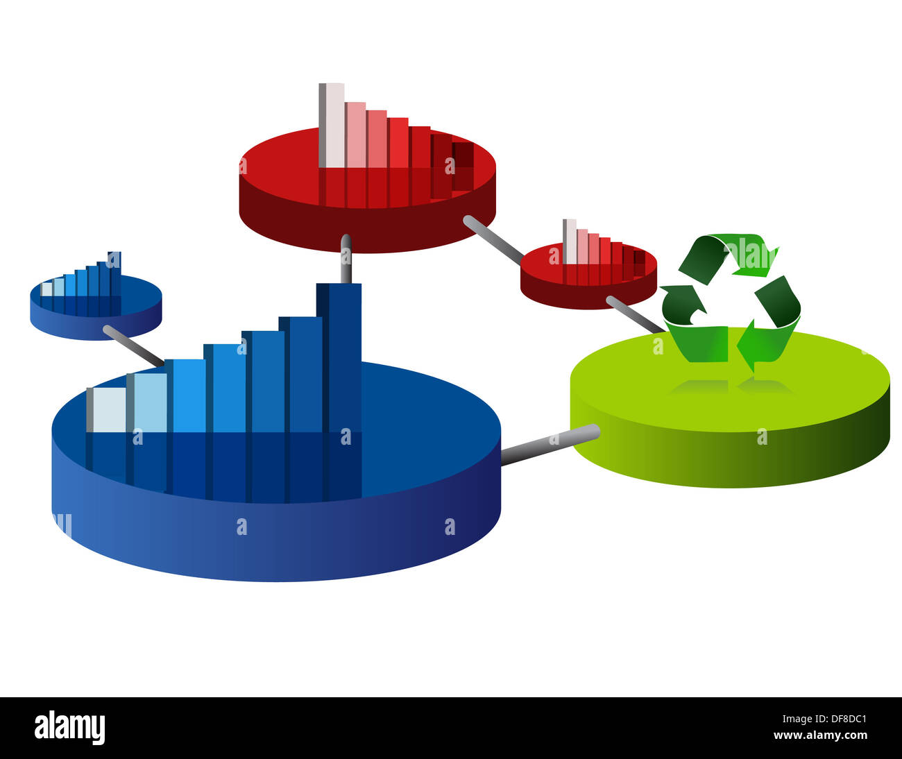 Different colors business circle graphs. vector file also available ...