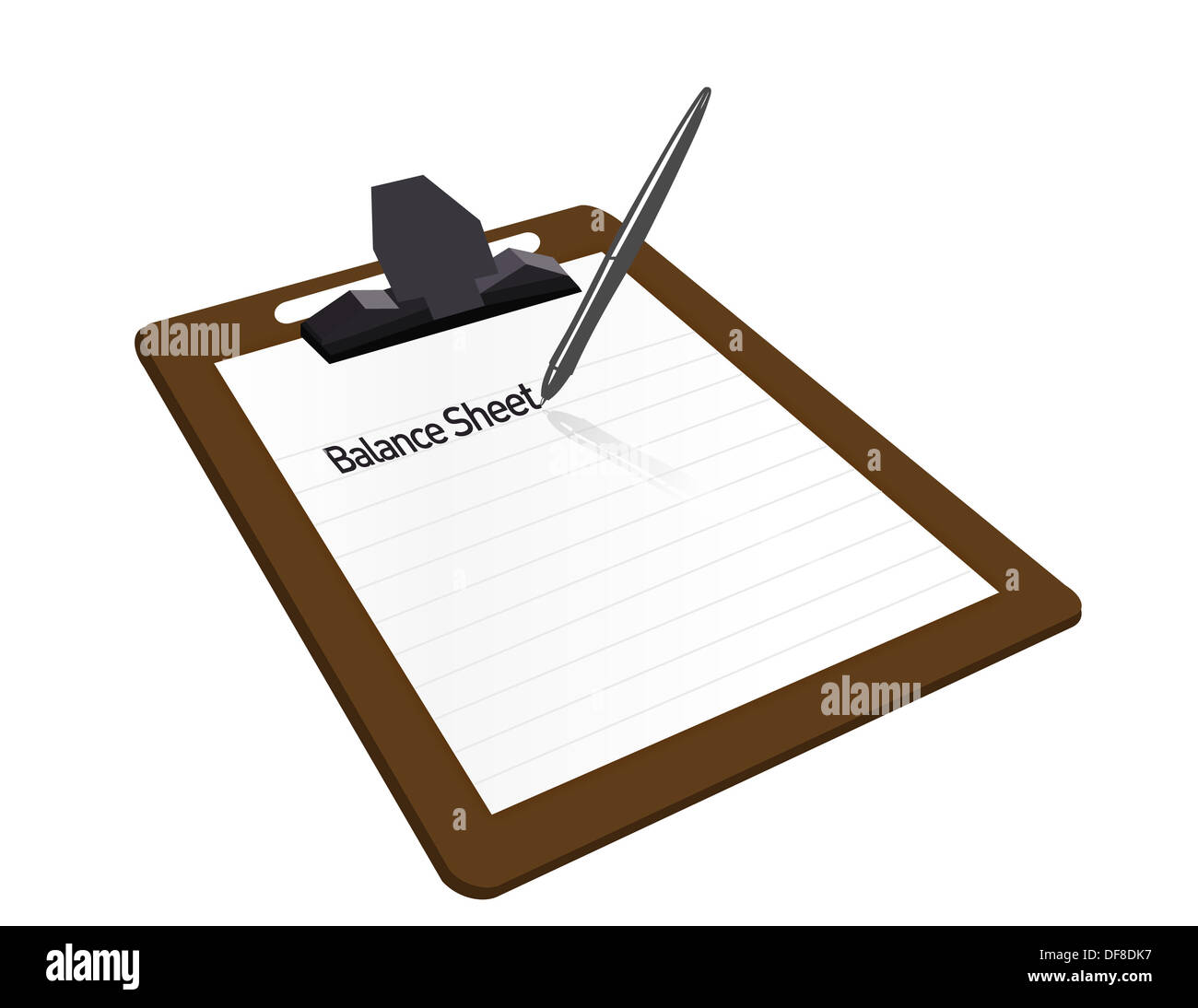 Balance sheet clipboard illustration design Stock Photo - Alamy