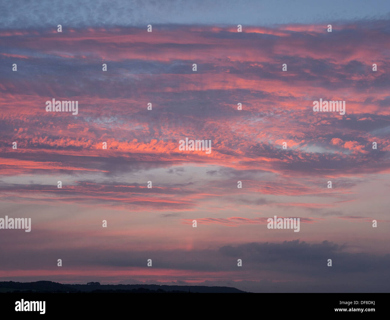 Sky at sunset in September Yorkshire UK Stock Photo - Alamy