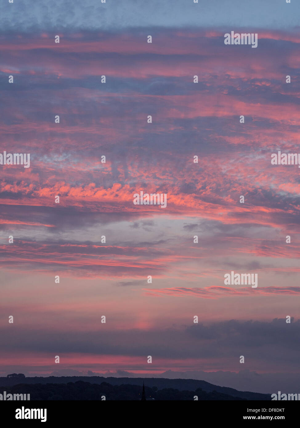 Sky at sunset in September Yorkshire UK Stock Photo - Alamy