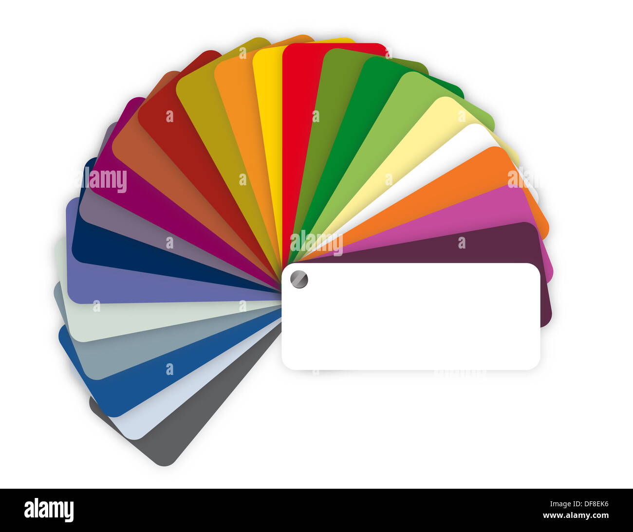 Illustration of a color guide with shades over white Stock Photo - Alamy