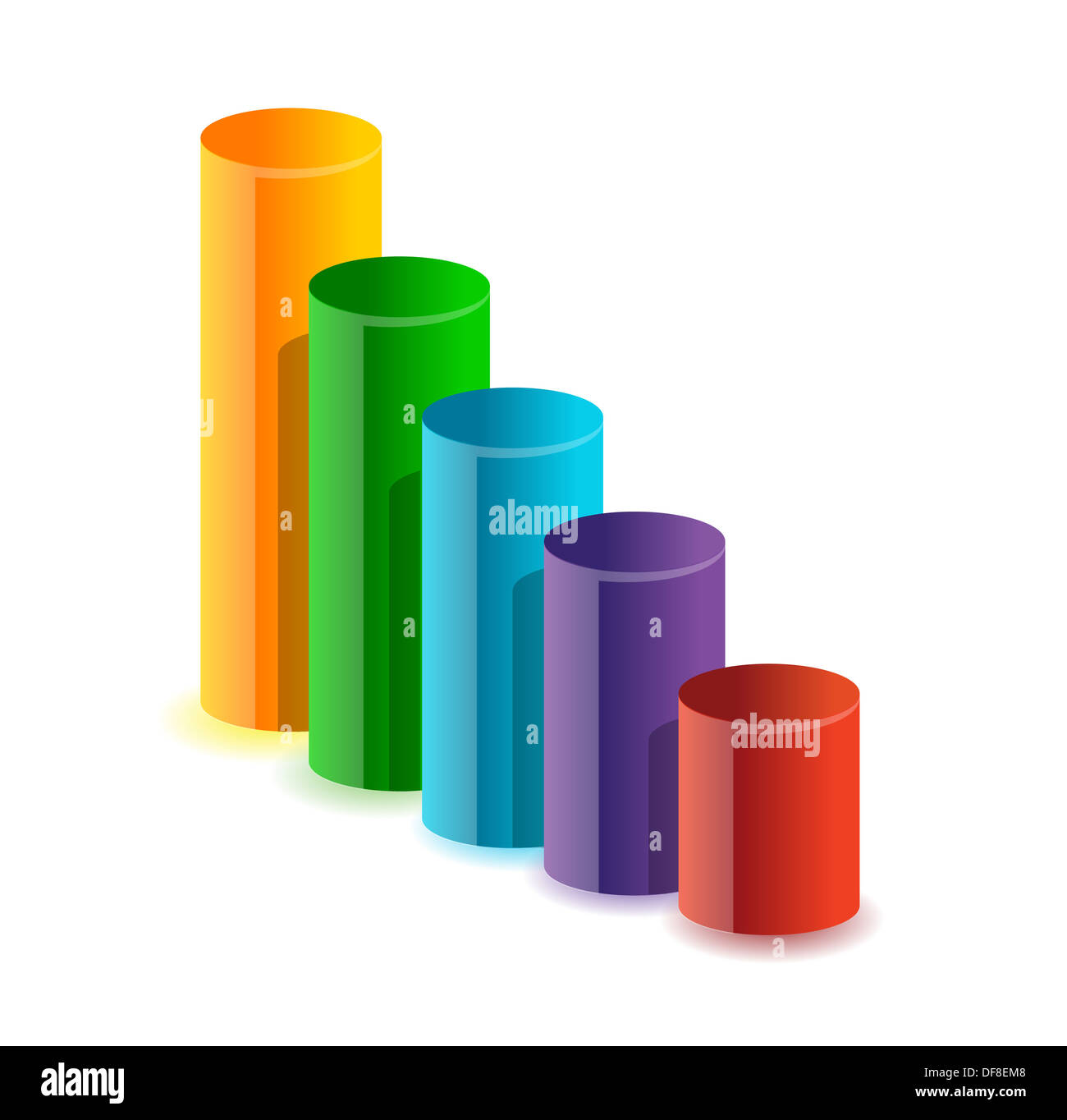 Colorful circular business bar graph illustration Stock Photo - Alamy