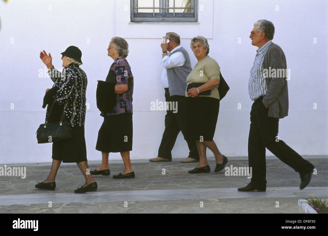 Mature woman greece walking hi-res stock photography and images - Alamy