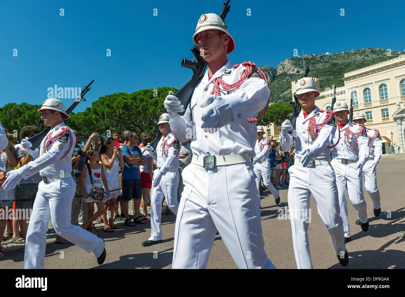 Europe, France, Principality of Monaco, Monte Carlo. Guard prince ...