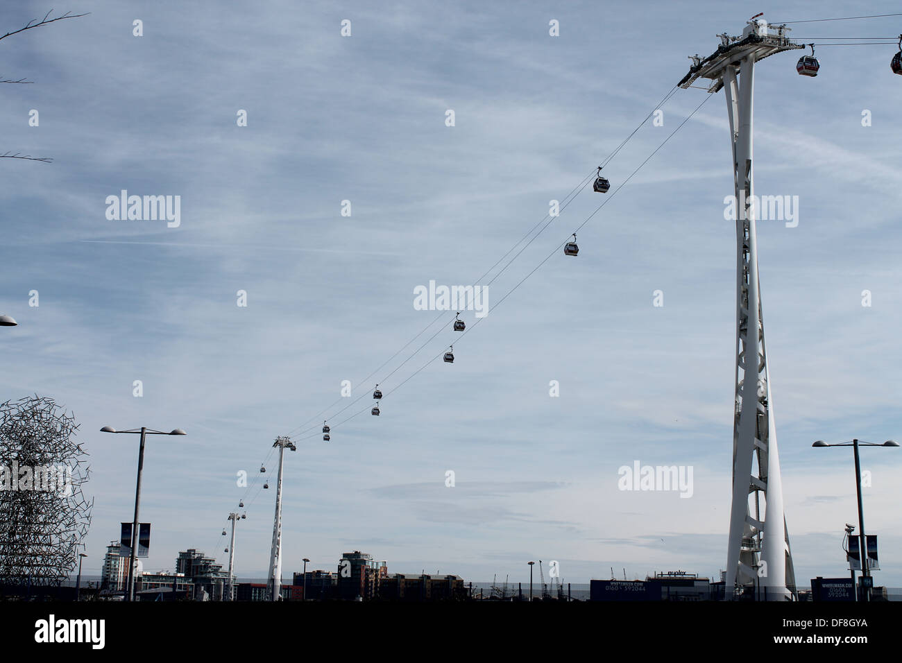 Emirates Airline (Cable Car), North Greenwich, London Stock Photo - Alamy