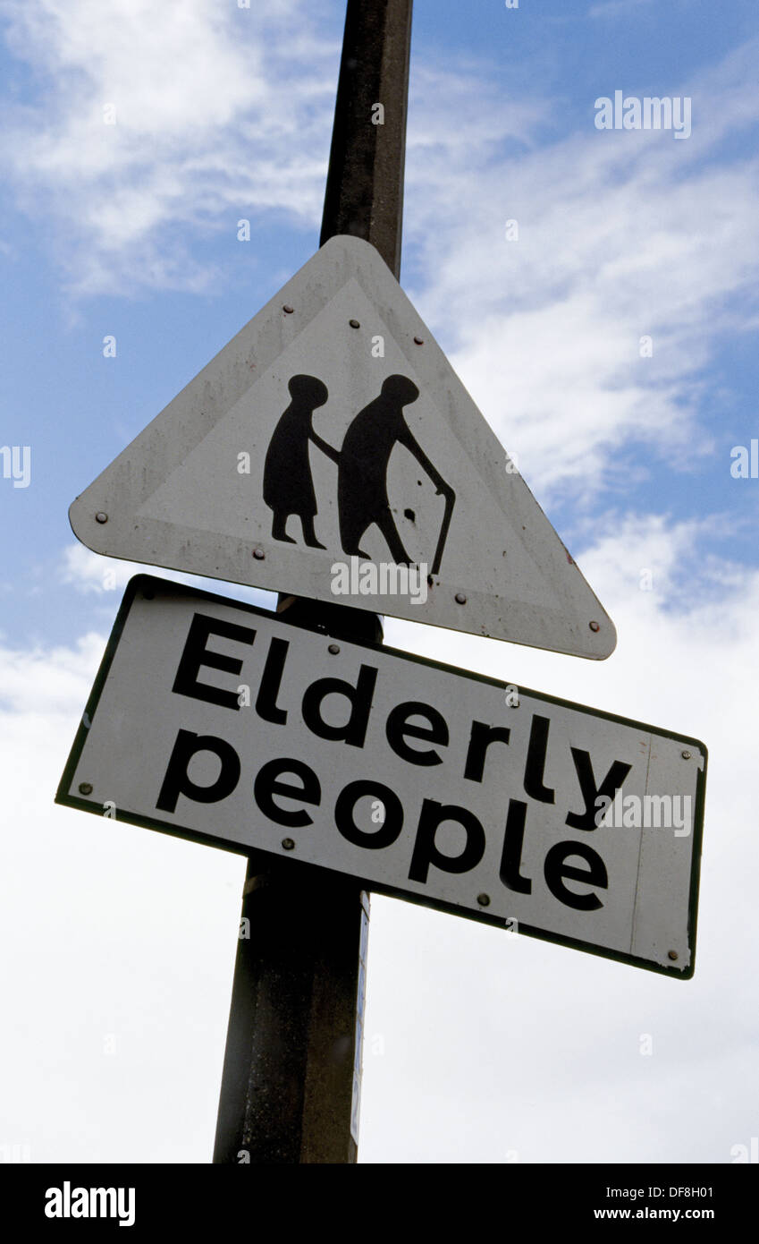 Elderly People Road Traffic Sign Stock Photos & Elderly People Road ...