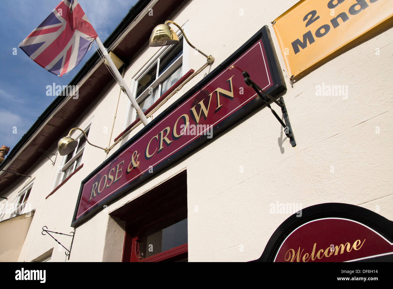 Nether Stowey a village in Somerset England UK The Crown Pub Stock ...