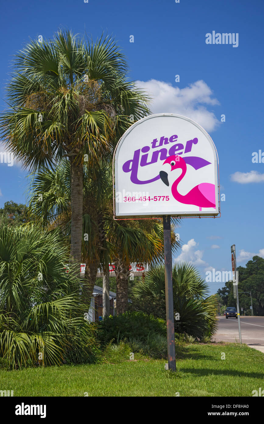 Exterior of the retro funky Diner restaurant in High Springs Florida ...