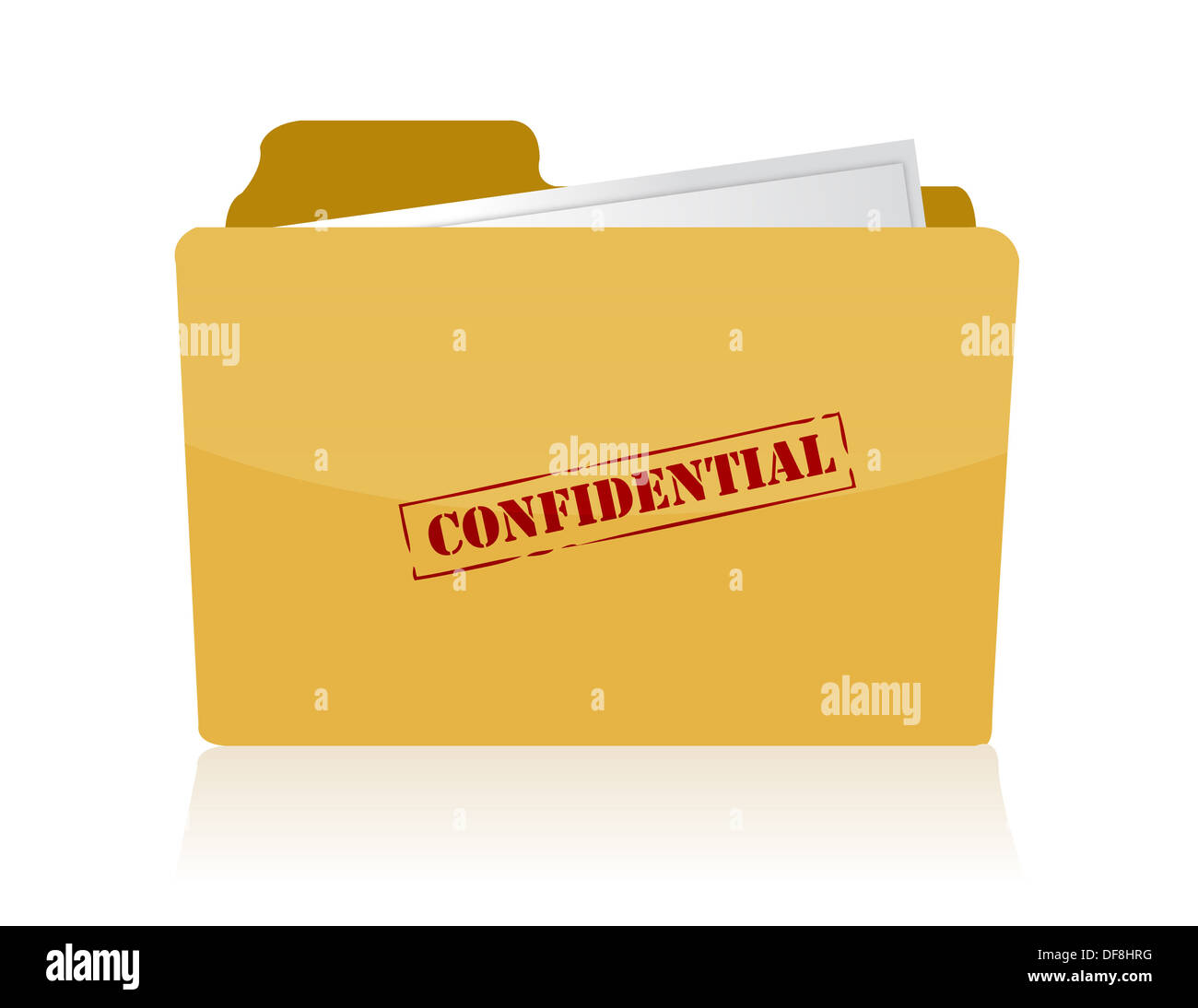 Folder stamped with confidential Stock Photo - Alamy