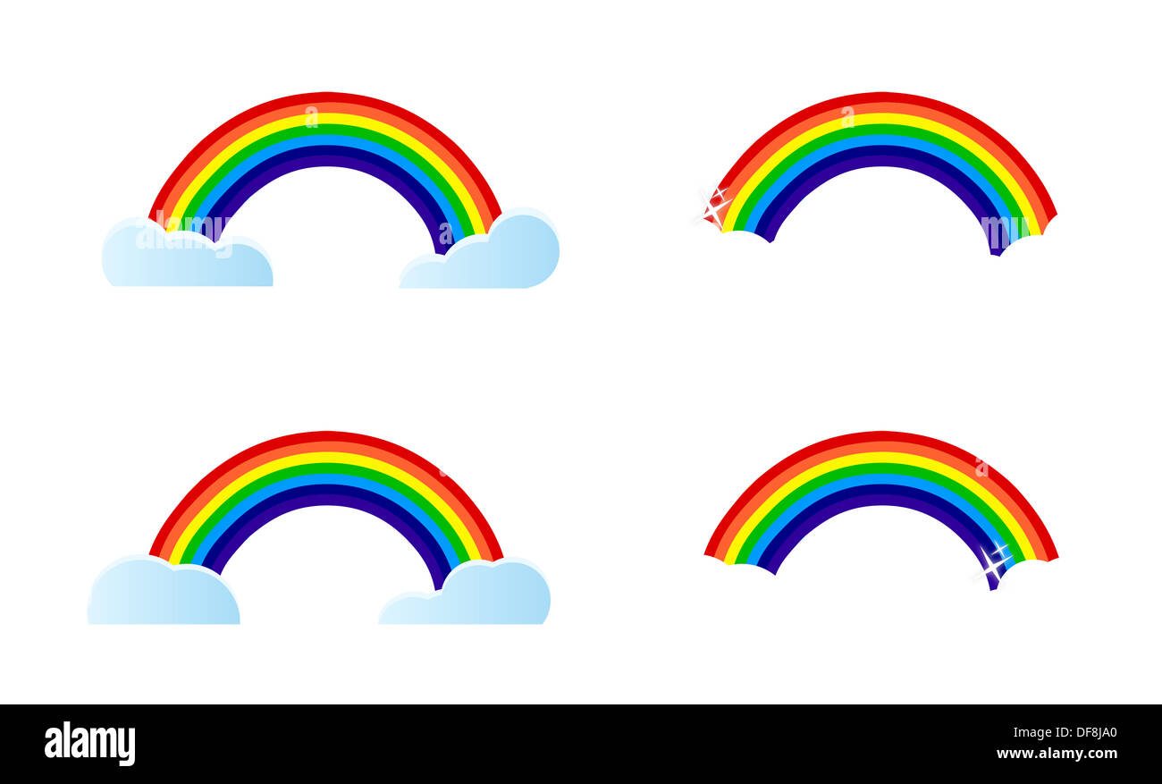 four different rainbow options to choose from. Illustration design ...