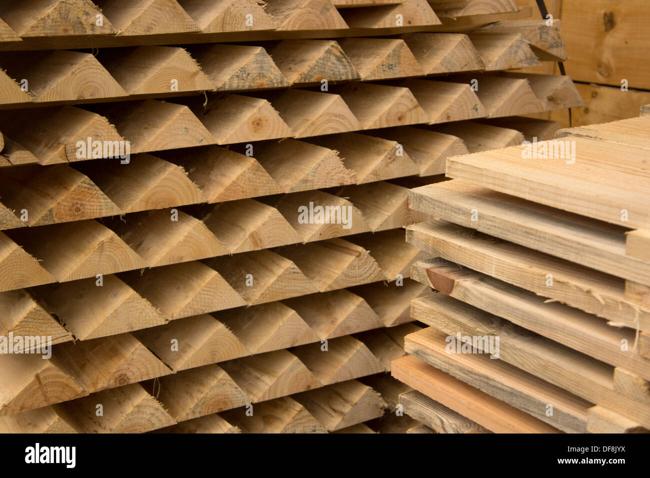Stack of Construction Wood Ready for Assembly Stock Photo - Alamy