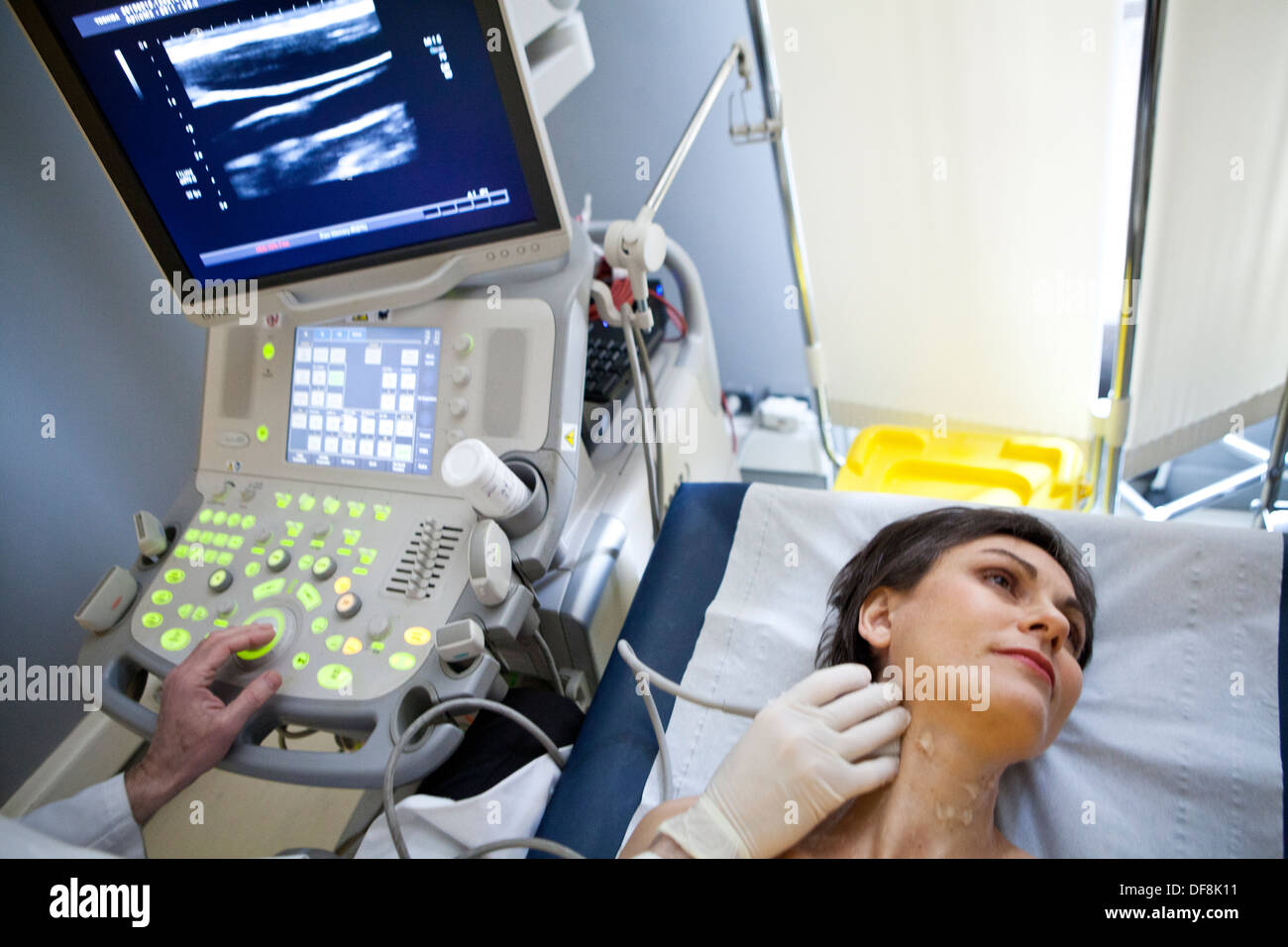 Carotid artery examination woman hi-res stock photography and images ...