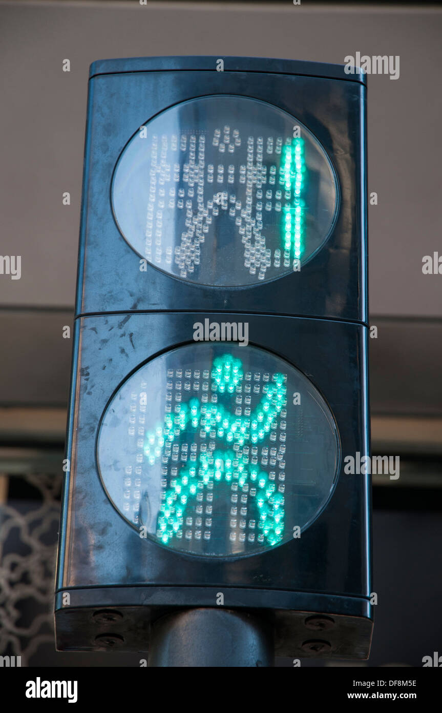 traffic light green pedestrians to pass Stock Photo - Alamy