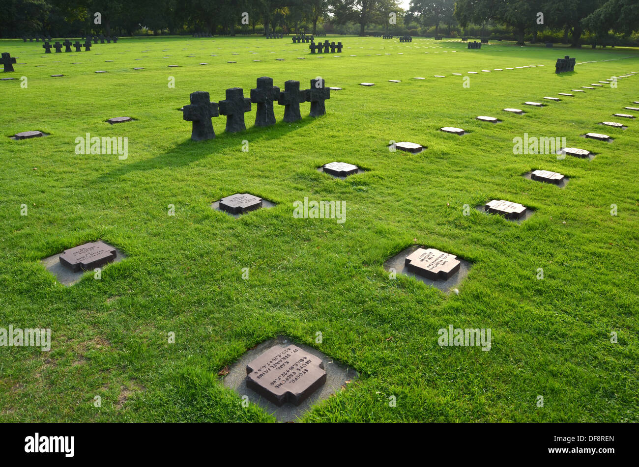 1944 D-day in Normandy: german cemetery in La Cambe, Normandy Stock ...