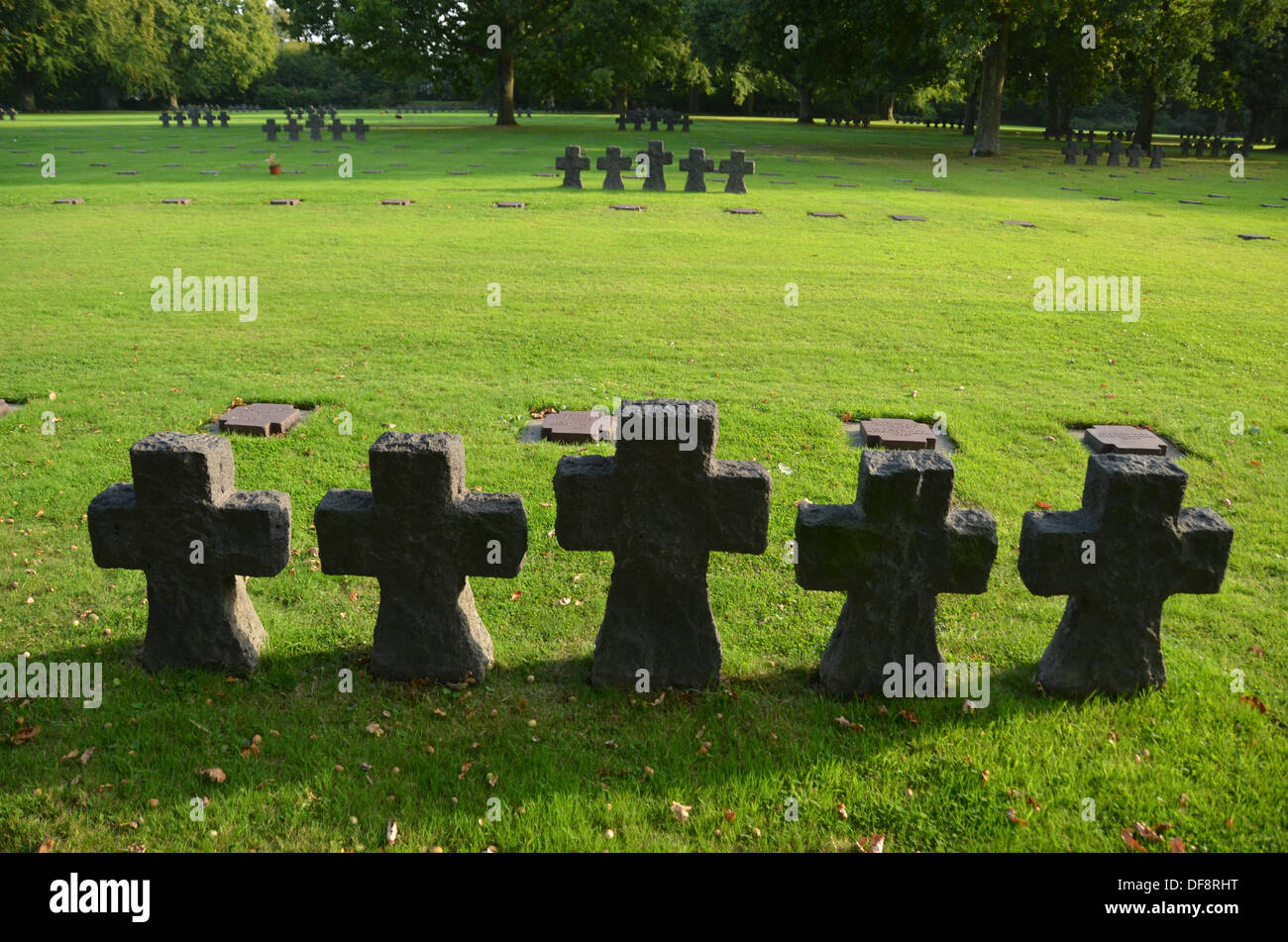 1944 D-day in Normandy: german cemetery in La Cambe, Normandy Stock ...