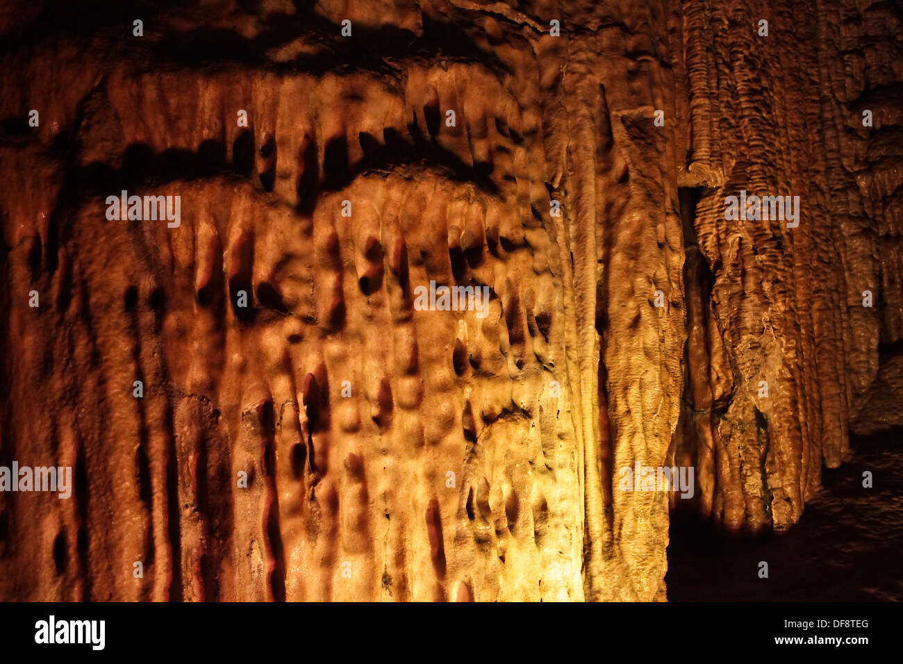 Flowstones are seen in Howe Caverns in Howes Cave, NY Stock Photo - Alamy