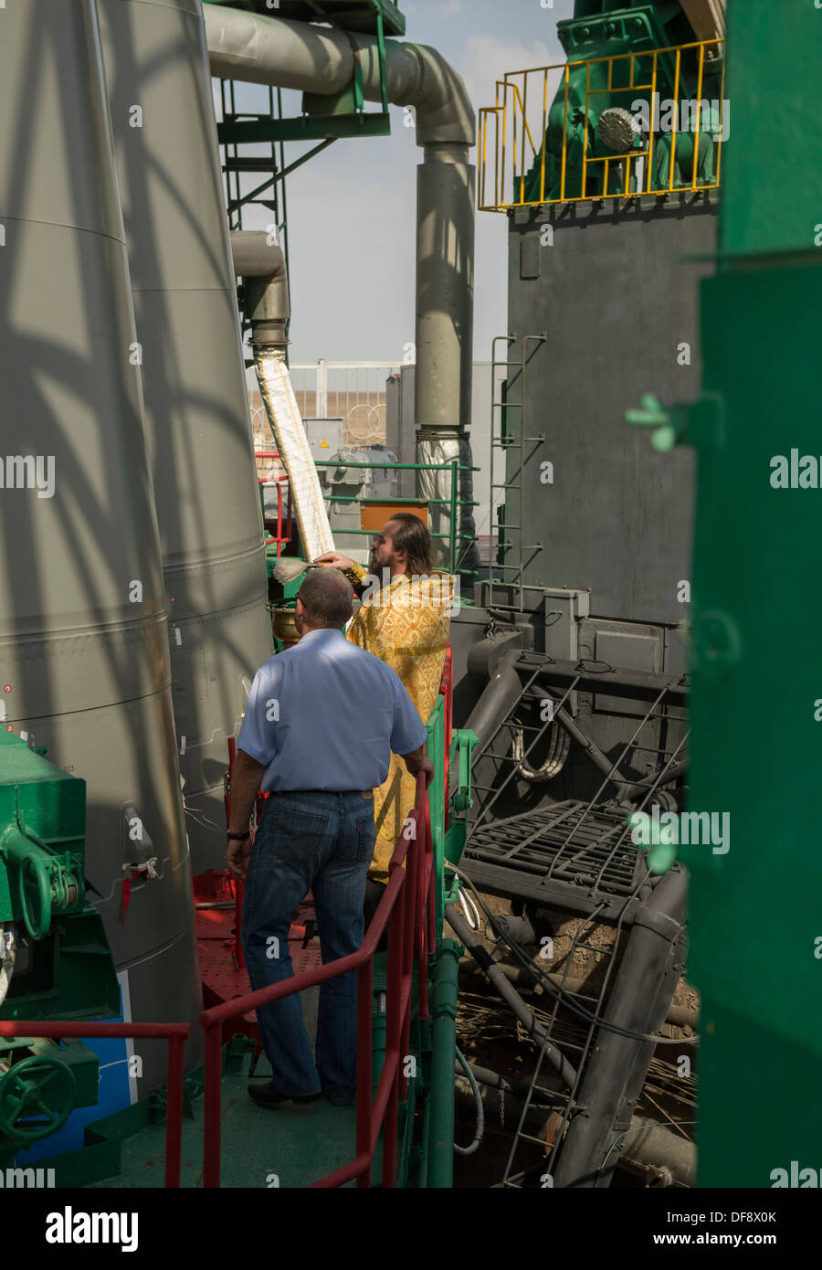 Expedition 37 Soyuz Rocket Blessing Stock Photo - Alamy