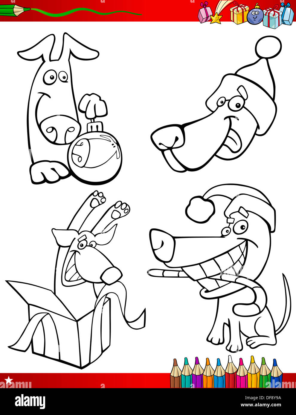Cartoon Christmas Coloring Pages