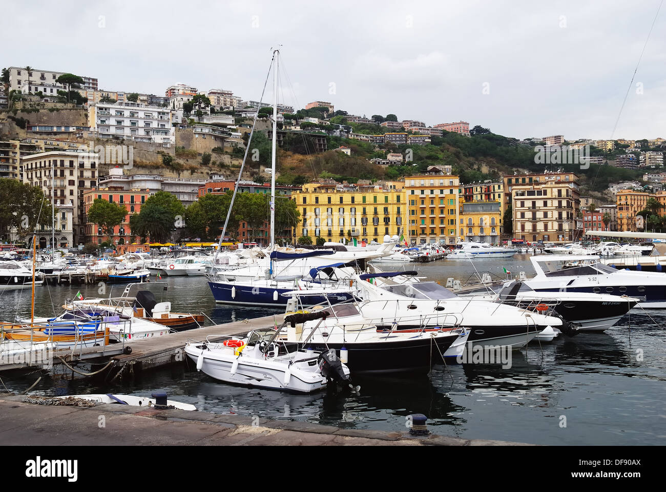 Naples, Italy. The harbor of Mergellina Stock Photo - Alamy