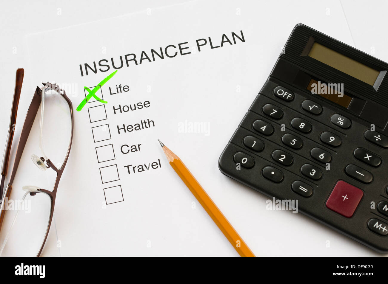 Insurance plan health home car hi-res stock photography and images - Alamy