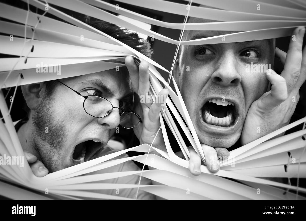 Man 30s Scared Black and White Stock Photos & Images - Alamy