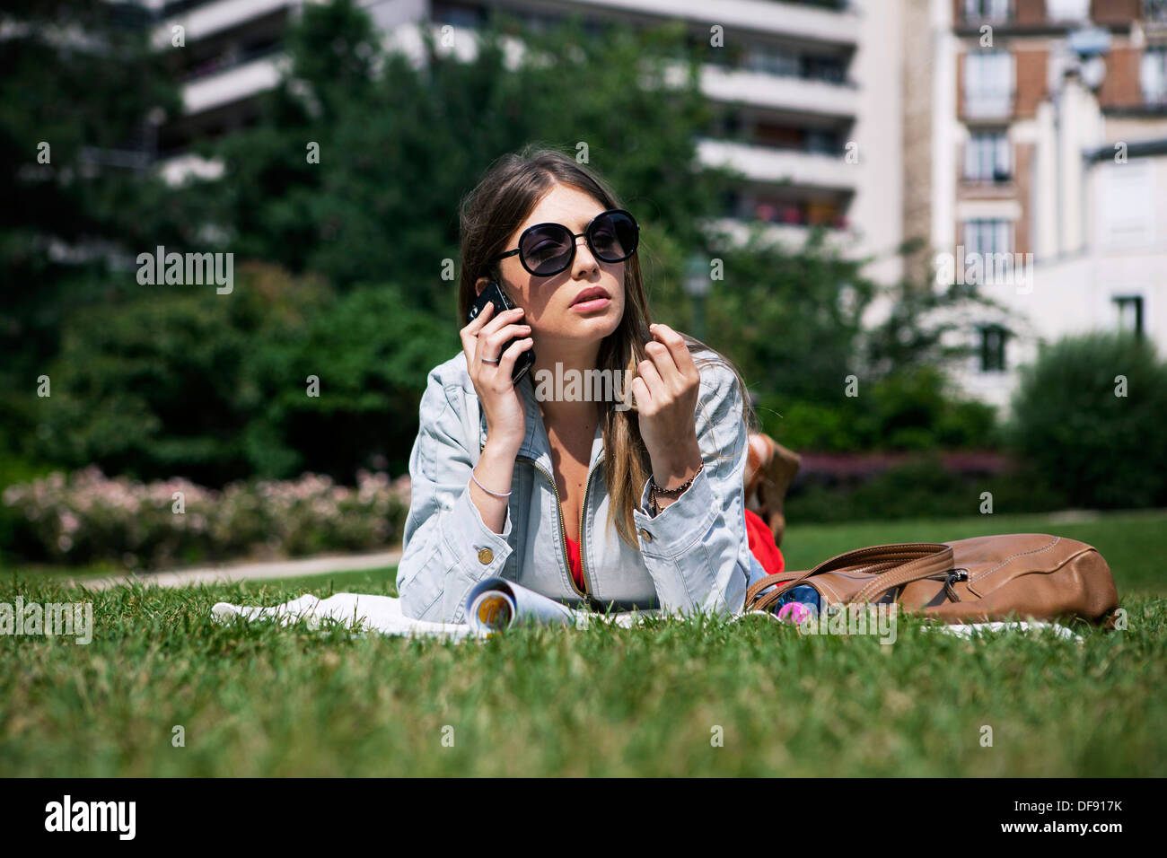 Woman lying stretched out on hi-res stock photography and images - Alamy