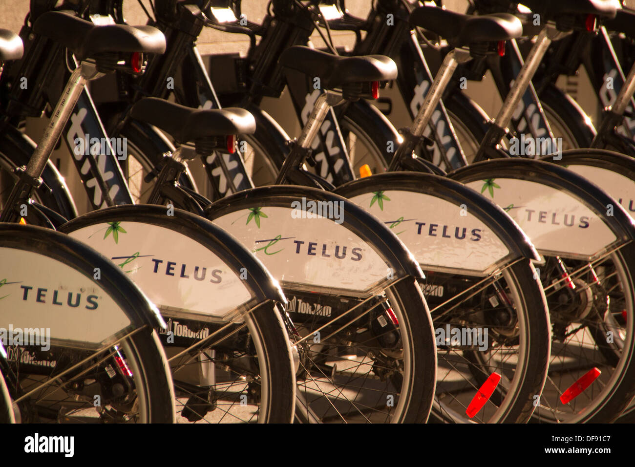 Bicycles in rack hi-res stock photography and images - Alamy