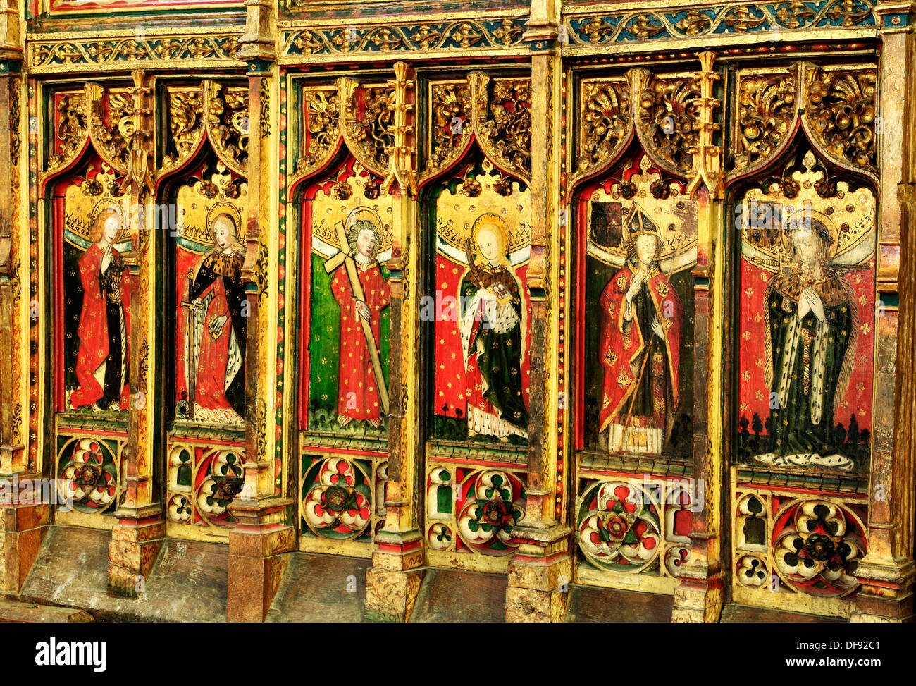 Medieval 15th century rood screen painting hi-res stock photography and ...