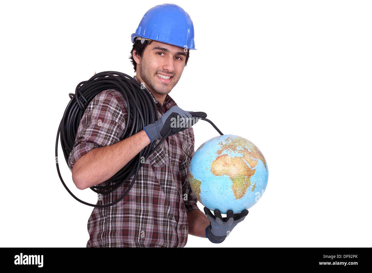 Plug in globe hi-res stock photography and images - Alamy