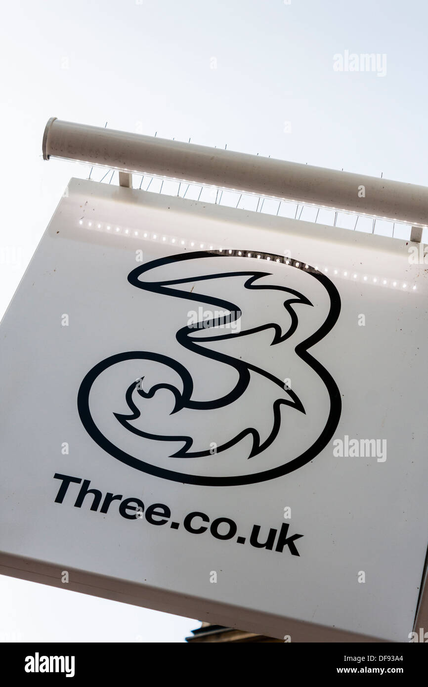 Three mobile logo hi-res stock photography and images - Alamy