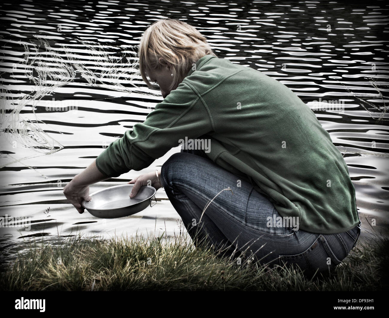 Washing dishes in the river hi-res stock photography and images - Alamy