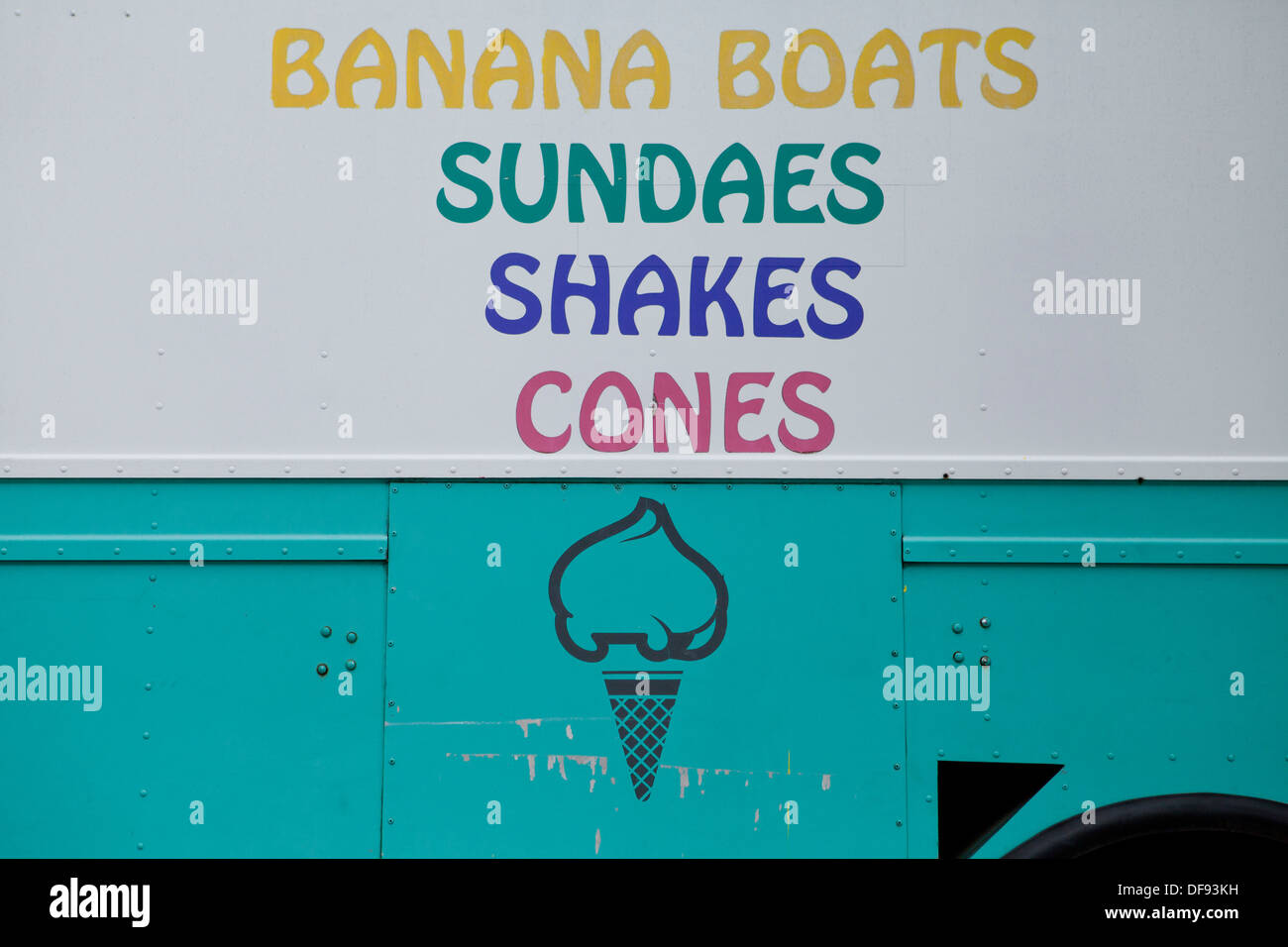 Ice Cream Truck Safety Signs Ice Cream Truck Sign Hi Res Stock