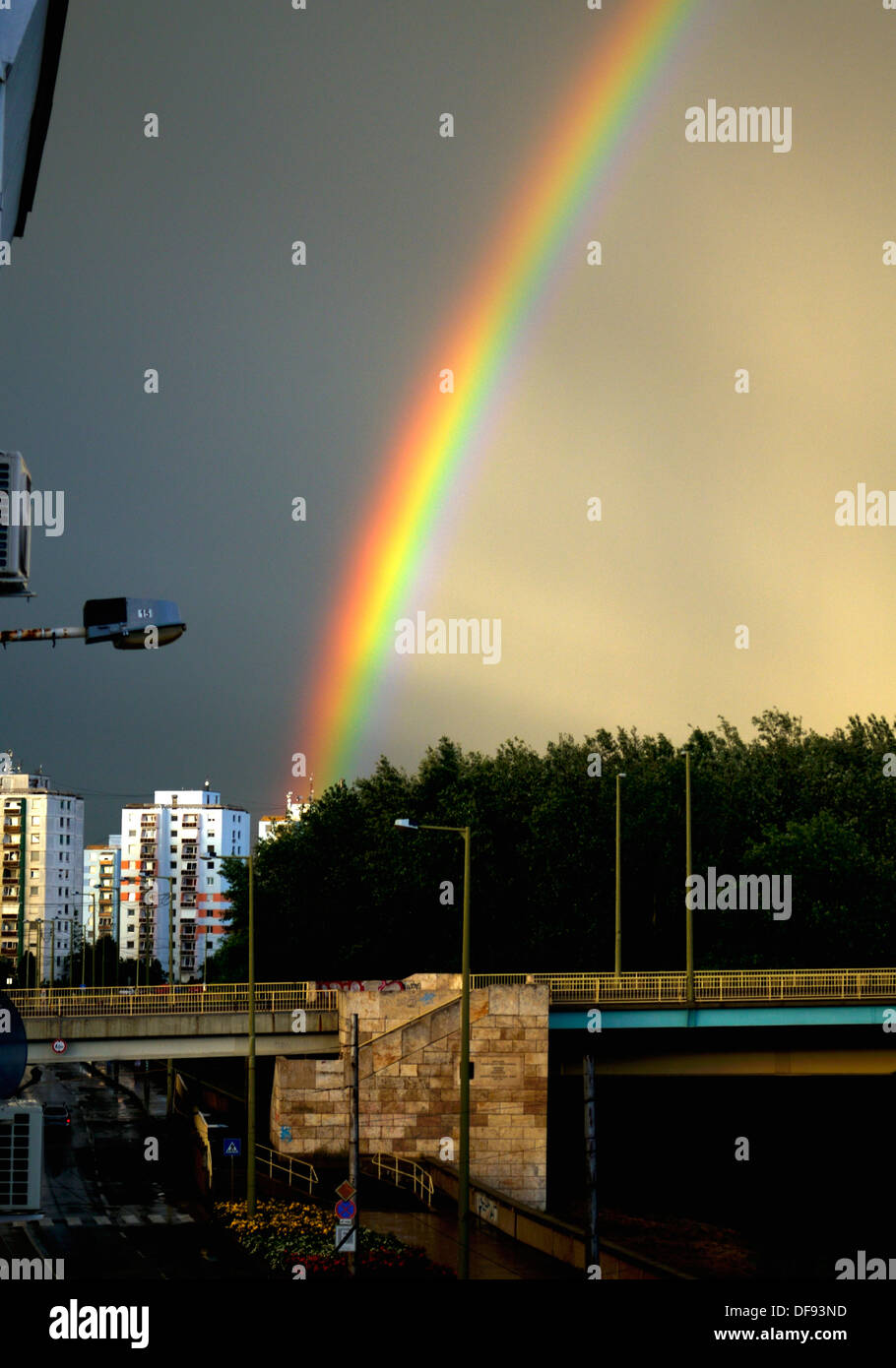 Rainbow storm weather climate hi-res stock photography and images - Alamy